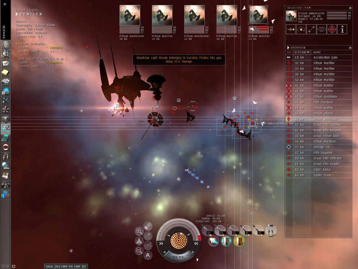 EVEInfo / EVE Online Missions / Level 3 Missions / Guristas Extravaganza