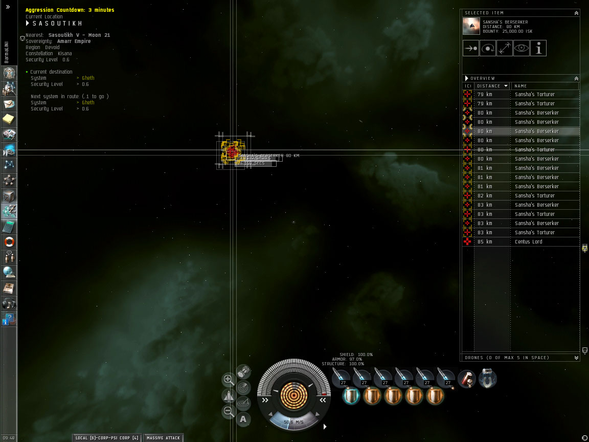 EVEInfo / EVE Online Missions / Level 4 Missions / Massive Attack